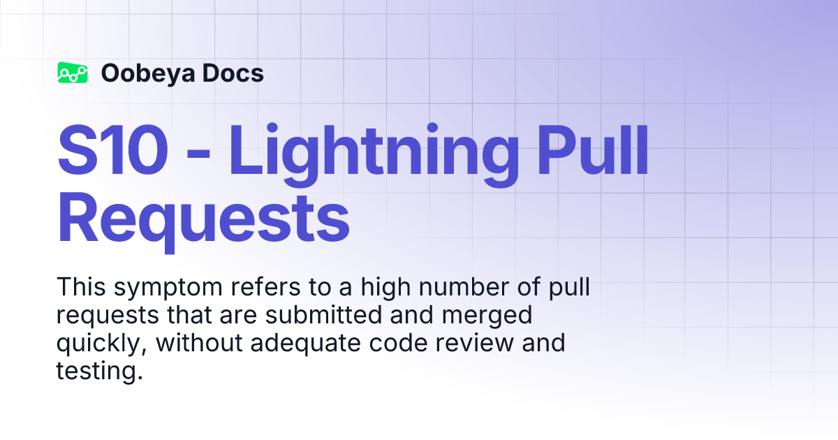 S10 - Lightning Pull Requests | Oobeya Docs